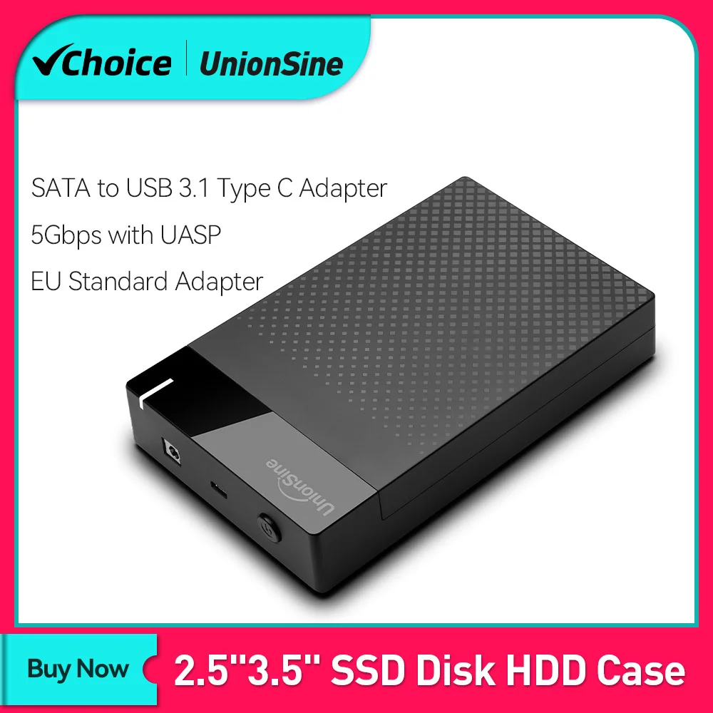 UnionSine 3 5 HDD Case SATA to USB 3 1 Type C Adapter External Hard UnionSine 3 5 HDD Case SATA to USB 3 1 Type C Adapter External Hard