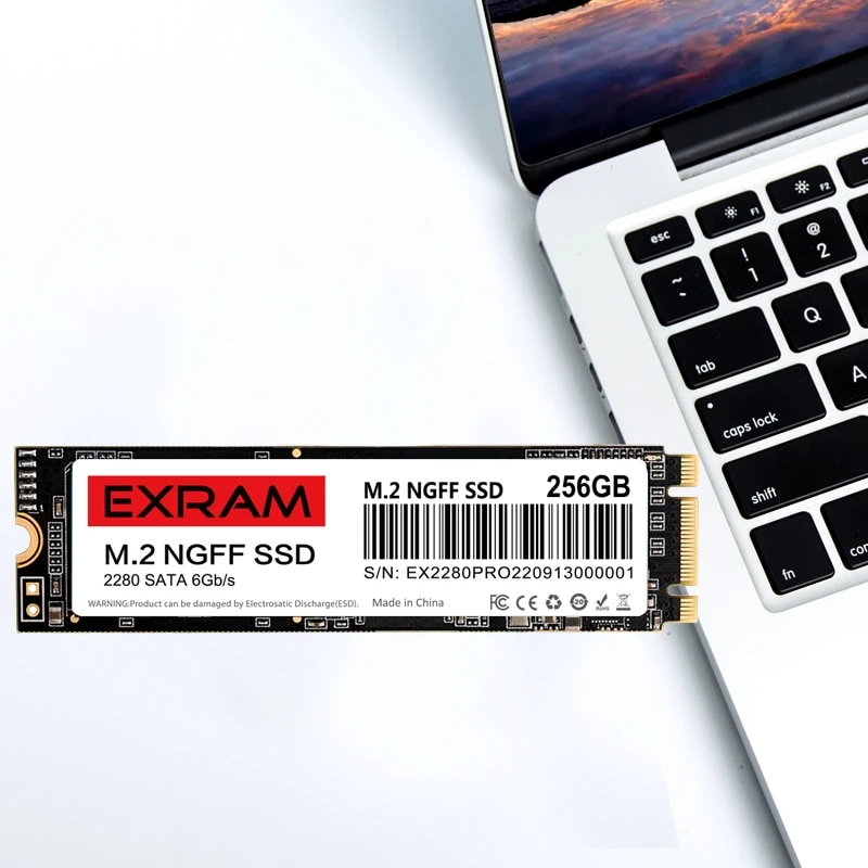 EXRAM SSD M2 NGFF SATA3 2280 Hard Drive Internal Solid State Drive Hard ...