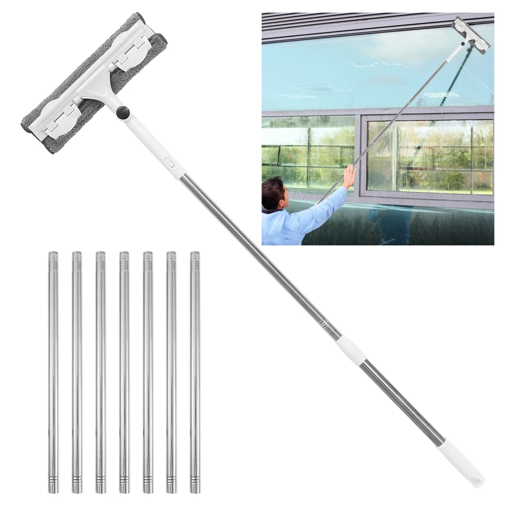 Extendable Window Cleaner Tools Set Adjustable Length Glass Squeegee ...