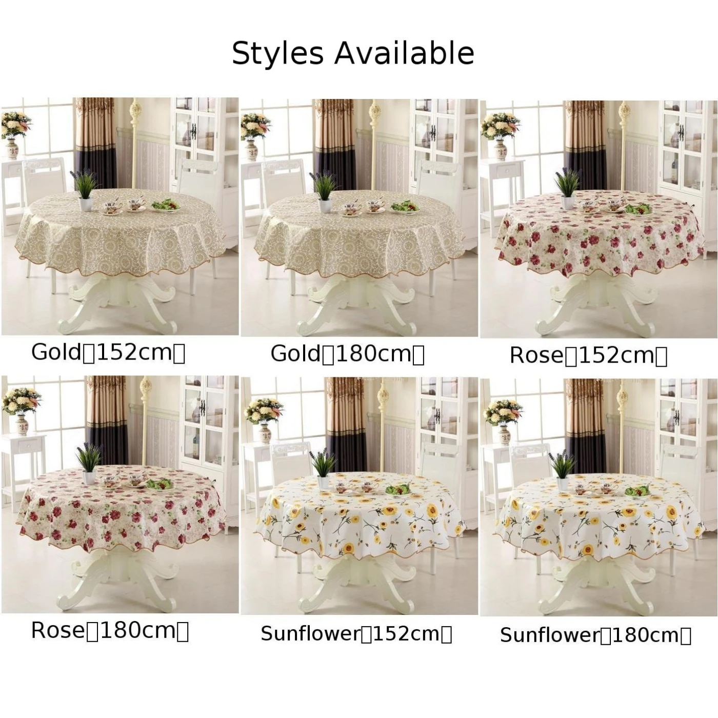 Waterproof-And-Oil-proof-Wash-free-Tablecloth-Round-Table-Cloth-Table ...