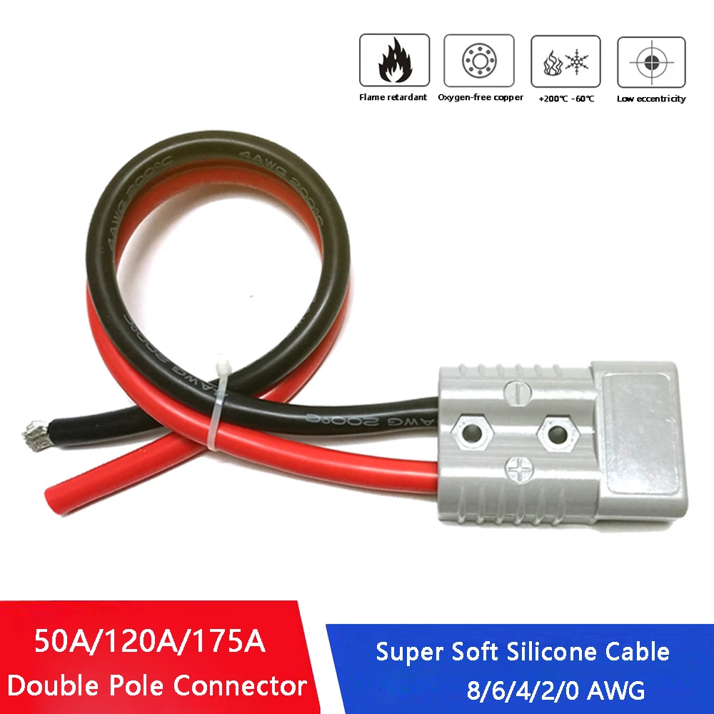 50A/120A/175A Forklift Plug Quick Charging Connector 600VDC with 8 6 4 ...
