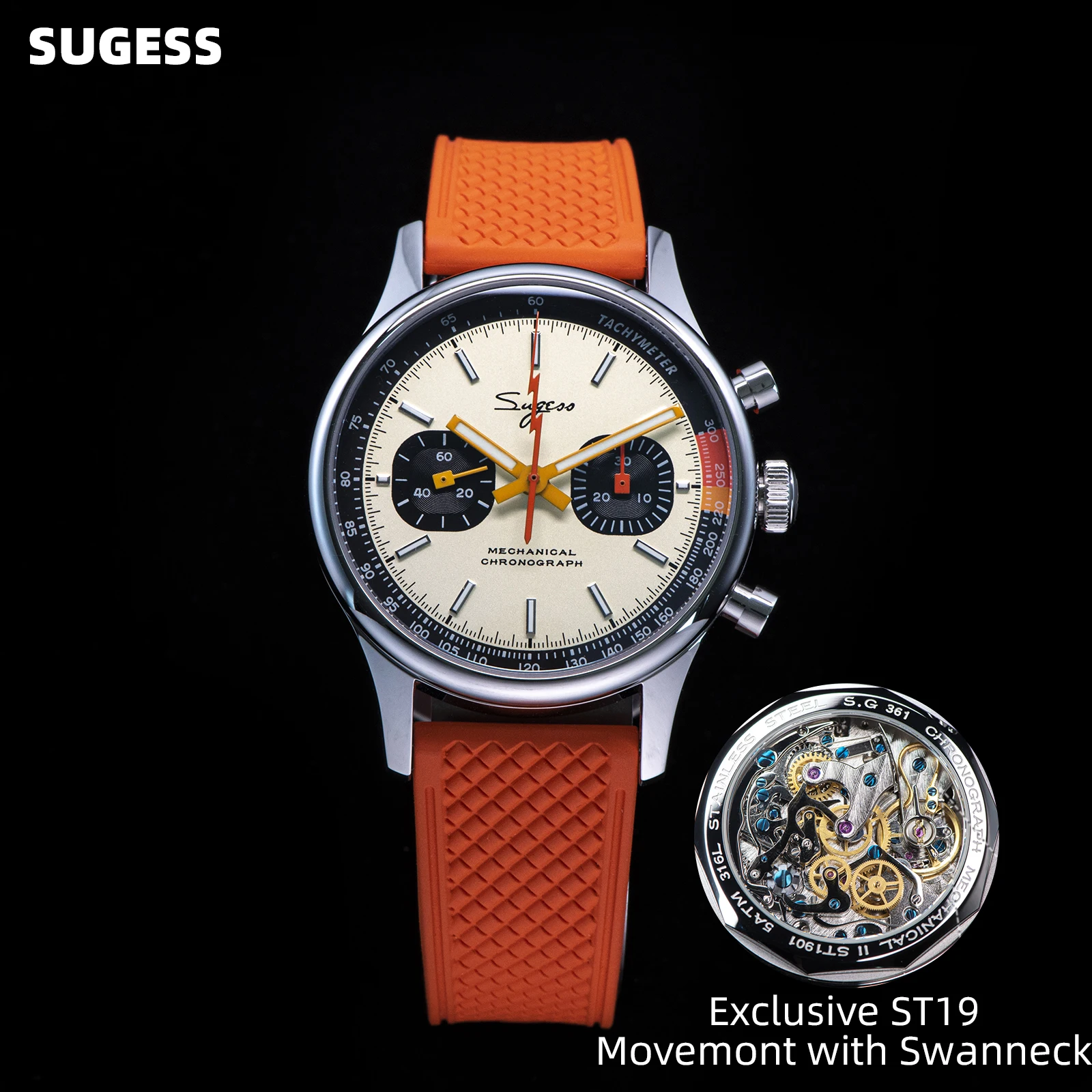Sugess-Pilot-Watch-ST19-Origin-Movement-Swanneck-Wristwatch-Mechanical ...
