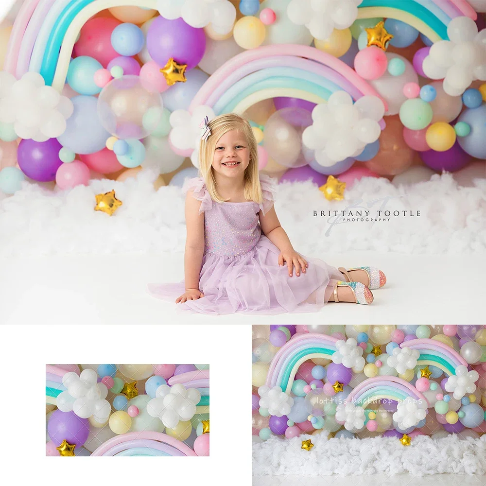 Rainbow-Balloons-Backdrops-Kids-Baby-Photography-Props-Child-Adult ...