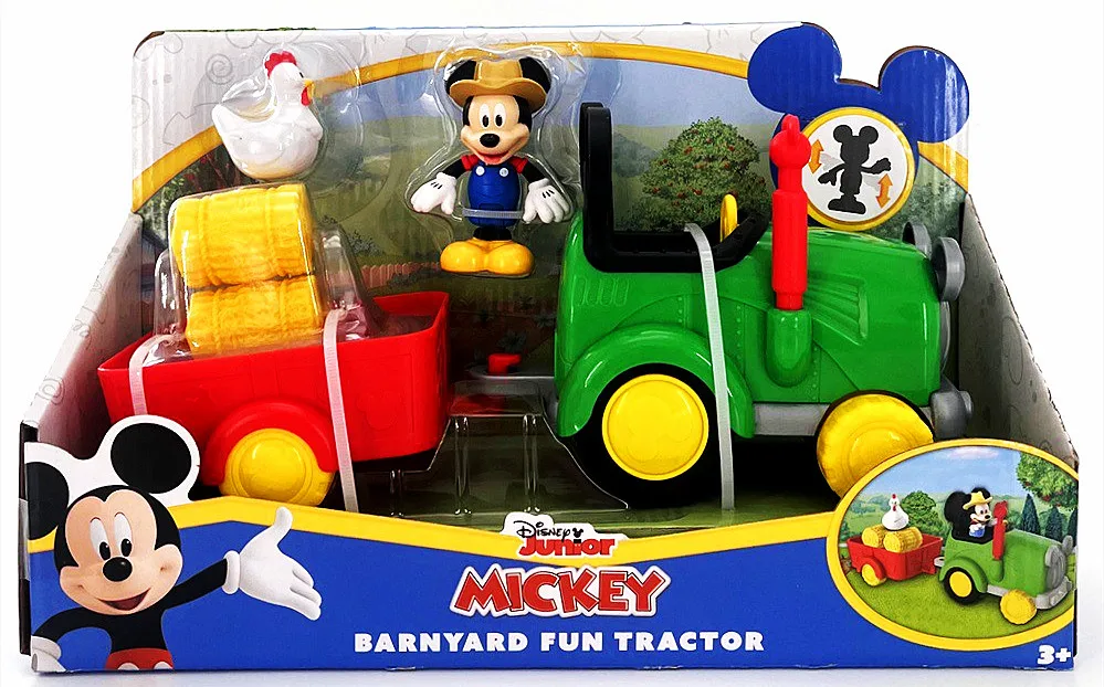 Disney Junior-figuras de Mickey Club Barnyard, divertido Tractor ...
