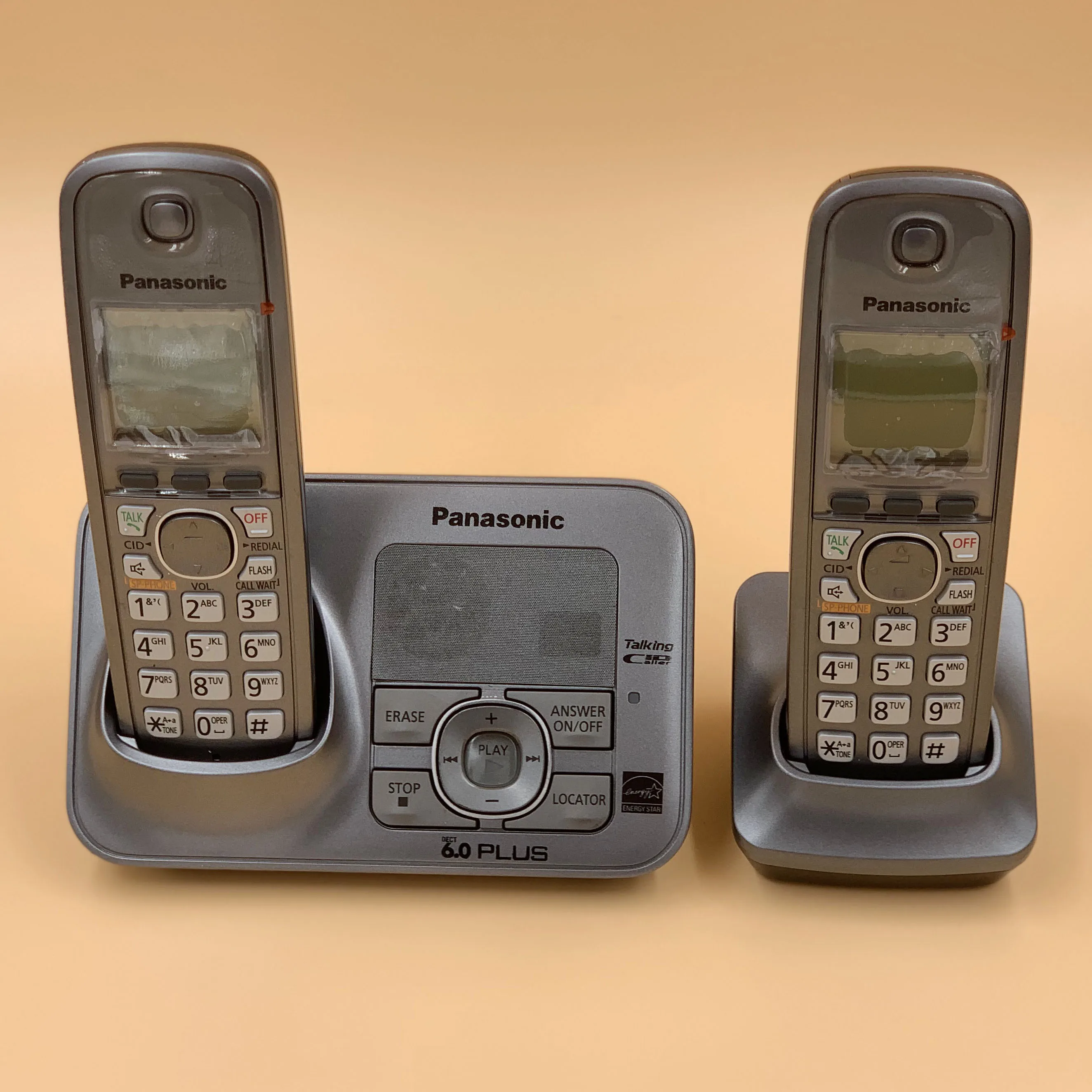 DECT 6.0 בתוספת טלפון אלחוטי דיגיטלי עם פנימי אינטרקום שיחה מזהה בית ...