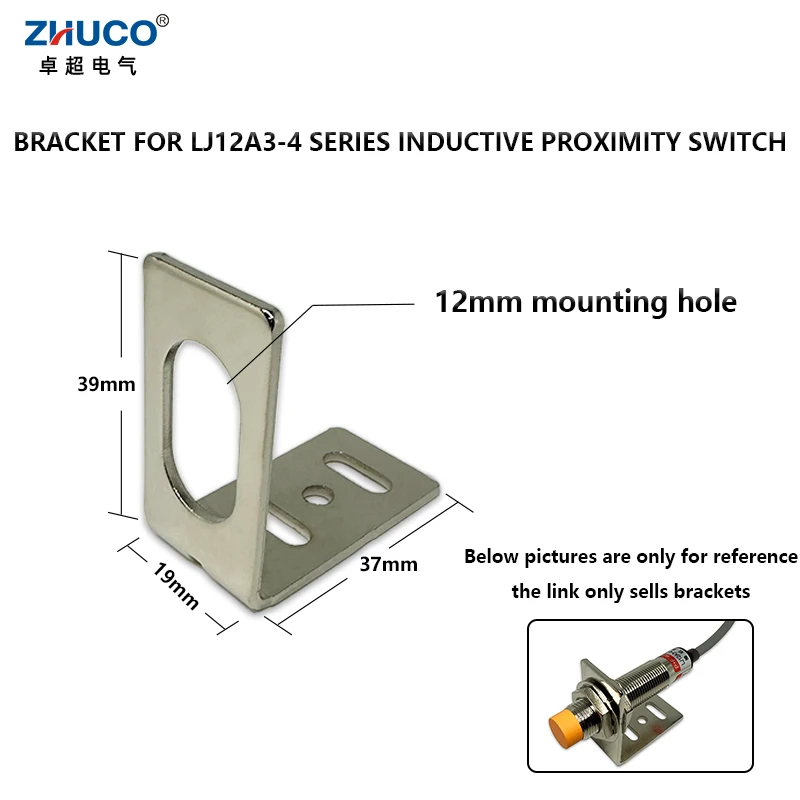 1PC-12mm-Mounting-Hole-Metal-Fixed-Brackets-For-LJ12A3-4-Series-Sensor-Inductive-Proximity ...