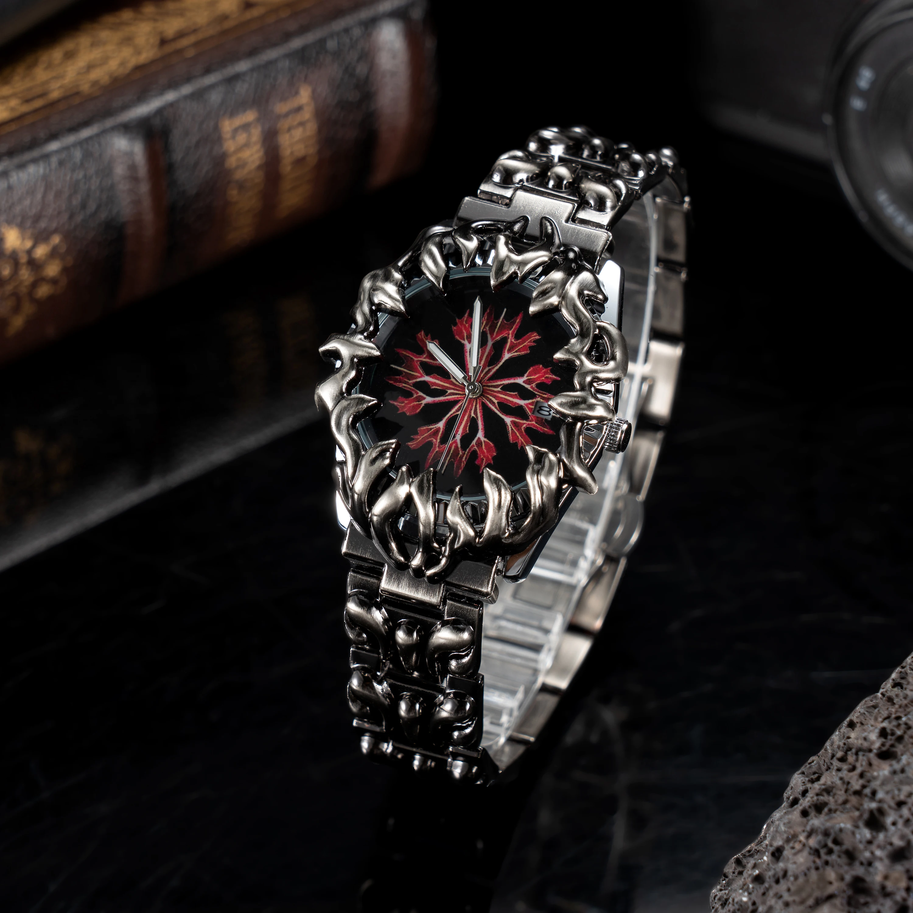 Luxury y2k Fashion Spiked Watch Alabaster Cool Street Style Demon Claw ...