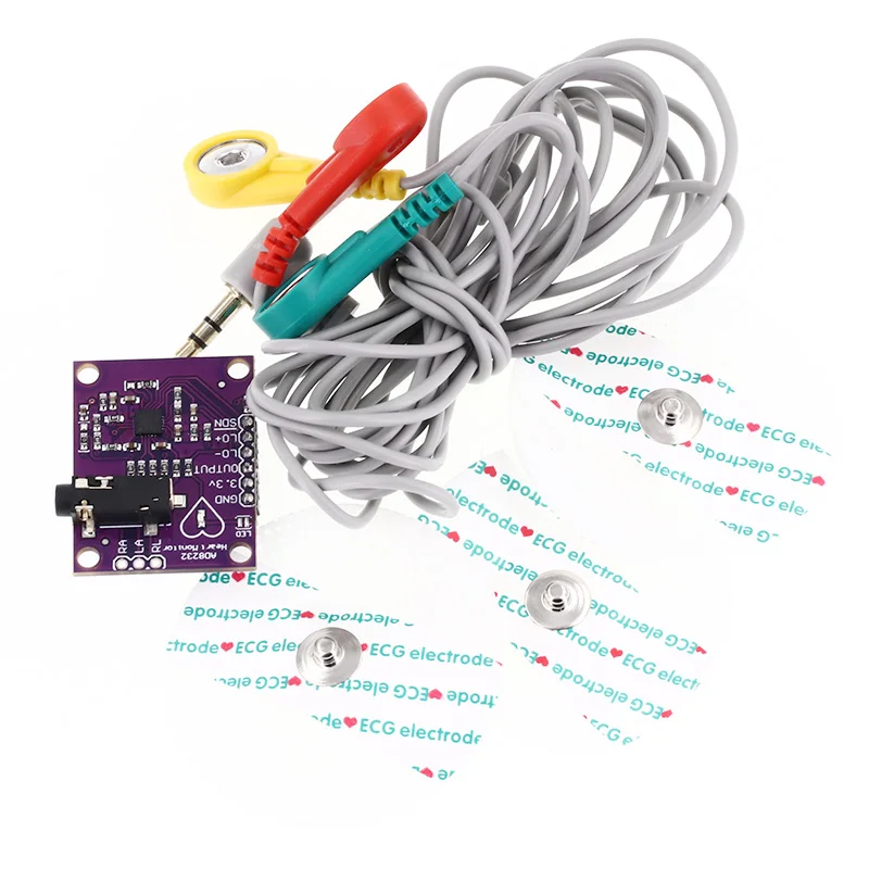 AD8232 ECG 생리적 측정 심장 펄스 ECG 모니터 센서 모듈 Arduino 용 단일 리드 심박수 모니터 Diy 키트 ...