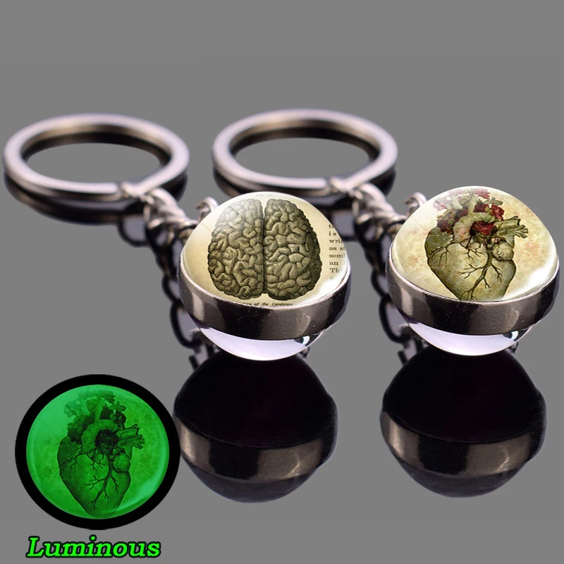 Men-Luminous-Human-Heart-Keychain-Creative-Fashion-Wisdom-Human-Brain ...