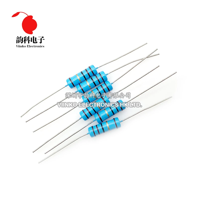 20pcs 3W Metal Film Resistor 3W 1% 0.1R 2.2M 2.2 10 100 120 150 220 270 ...