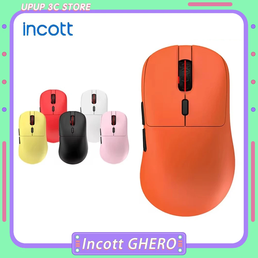 Incott-GHERO-Mouse-para-jogos-sem-fio-modo-duplo-sensor-PAW3395-RGB ...