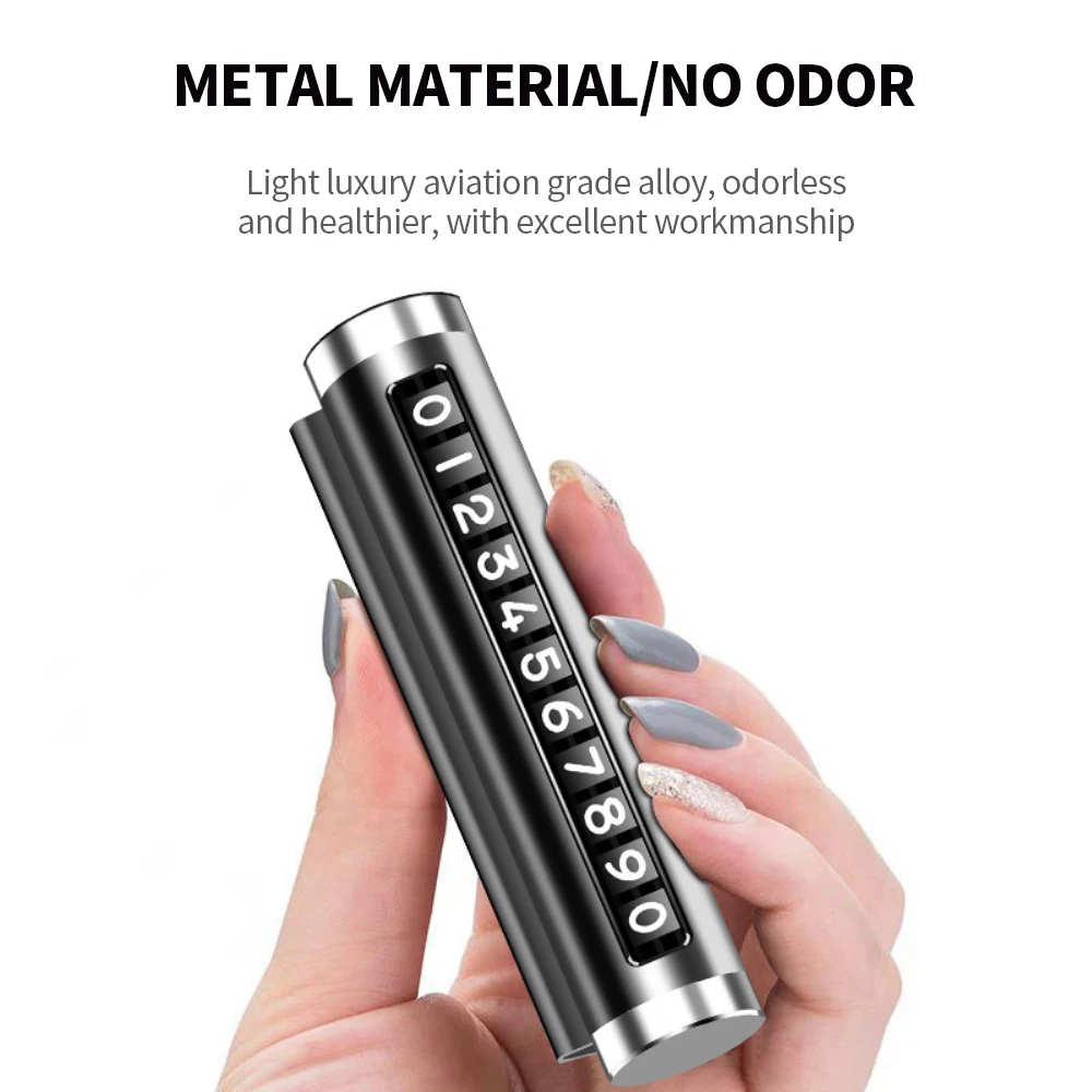 Car-Temporary-Parking-Number-Plate-Portable-Creative-Metal-Roller-Car ...
