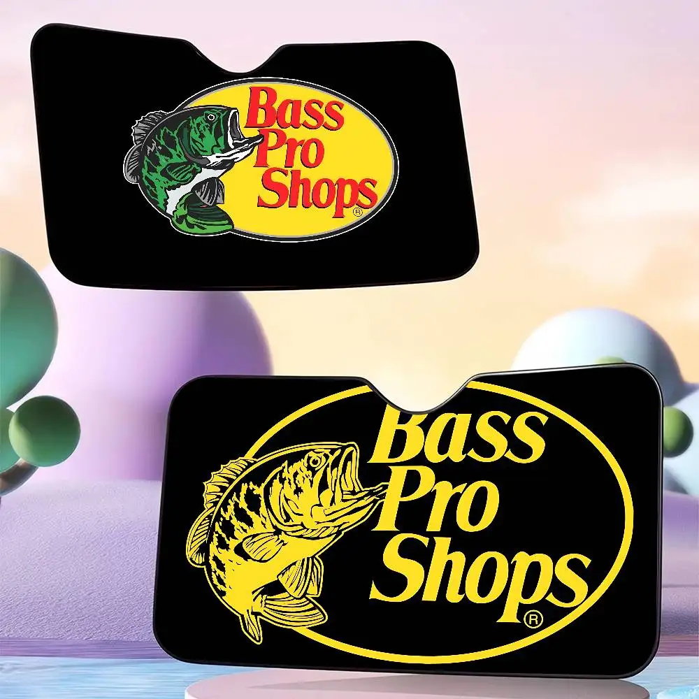 Fishing Brand Bass-Pro-shops Car Windshield Funny Sun Shade Foldable UV ...