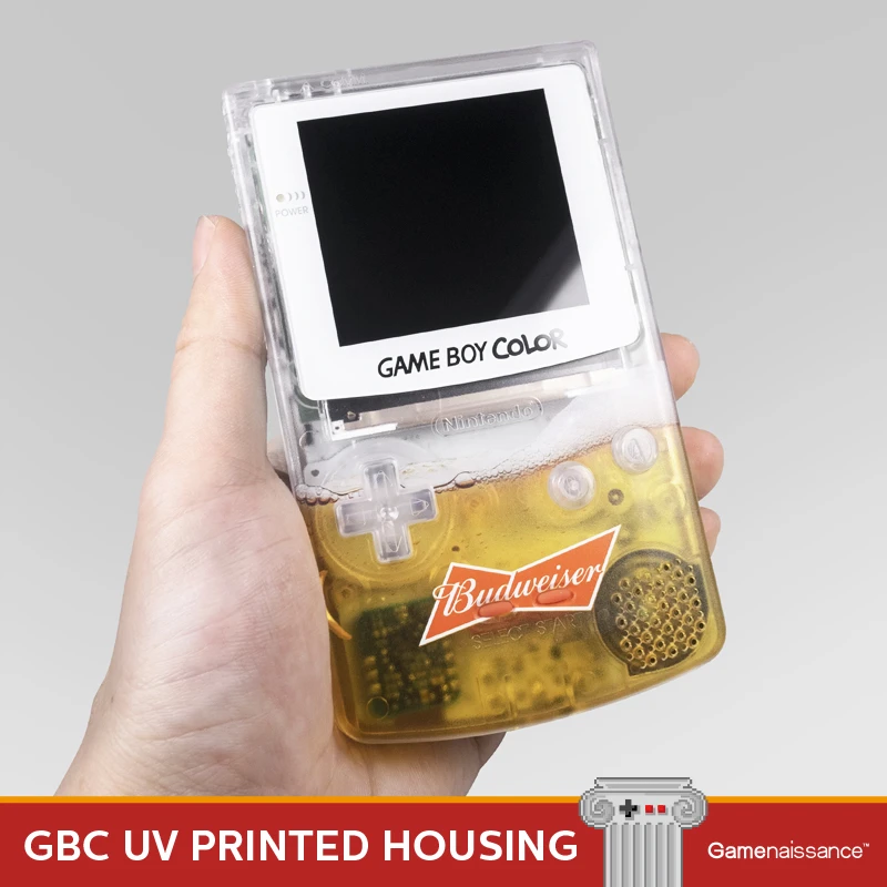 Gbc Uv Shell Kit For Game Boy Color Lamincated Lcd Custom Printed ...