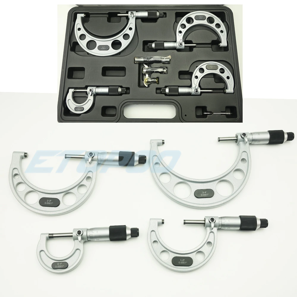 ETOPOO25-50-75-100MM-Bearing-Steel-Outside-Micrometer-4pcs-0-1-1-2-2-3 ...