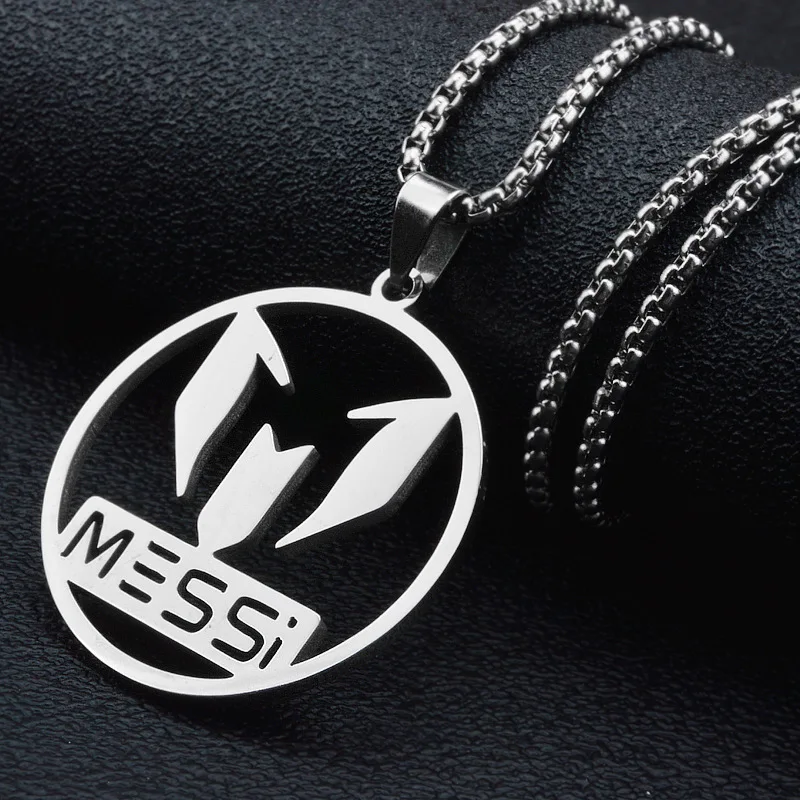 HNSP Lionel Messi Cristiano Ronaldo Stainless Steel Pendant Necklace ...