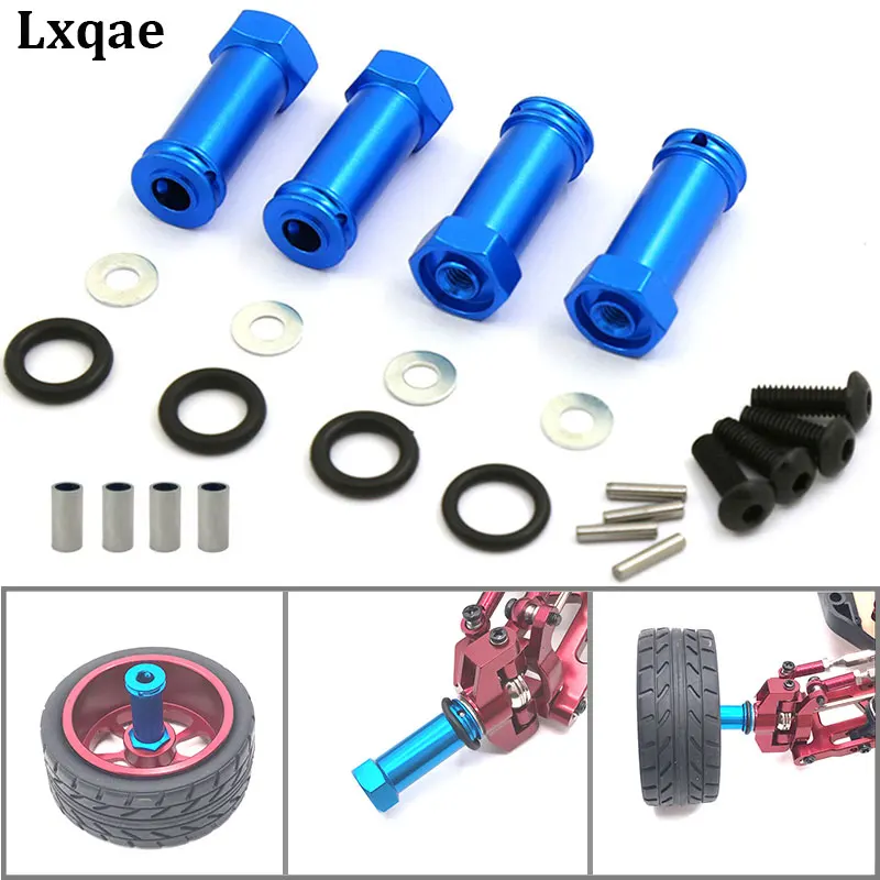 4Pcs Aluminum 12mm Hex Wheel Hub Drive Adapter Long 30mm Adaptor ...