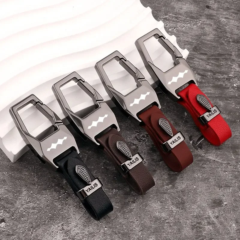 Car-Key-Chain-Anti-Lost-Keychain-With-PU-Leather-Metal-Carabiner-For ...