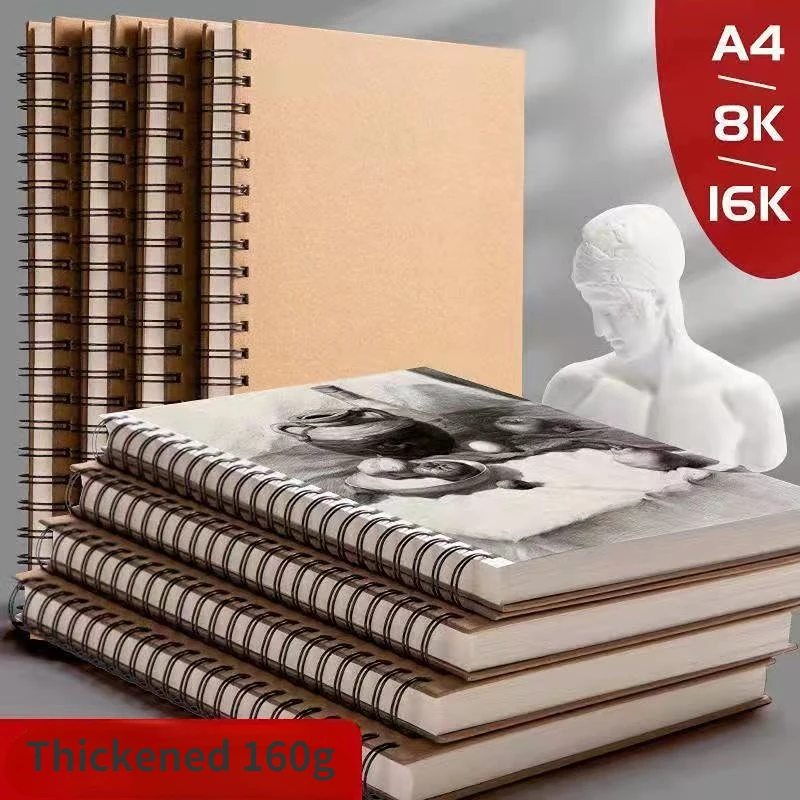 16k-A4-8K-Sketchbook-Thickened-Kraft-Paper-Cover-Hand-painted-Abstract-Graffiti-Drawing-Book ...