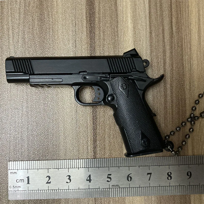 Mini-Alloy-Black-M1911-Keychain-Detachable-Toy-Gun-Model-Fake-Gun-Look ...