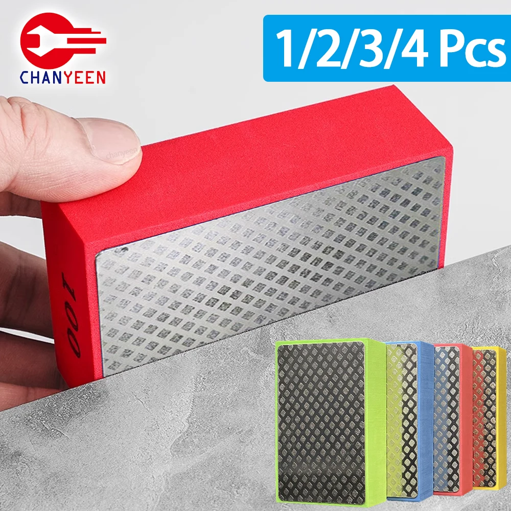 1-2-3-4Pcs-Diamond-Hand-Polishing-Pads-Tile-Glass-Abrasive-Grinding ...