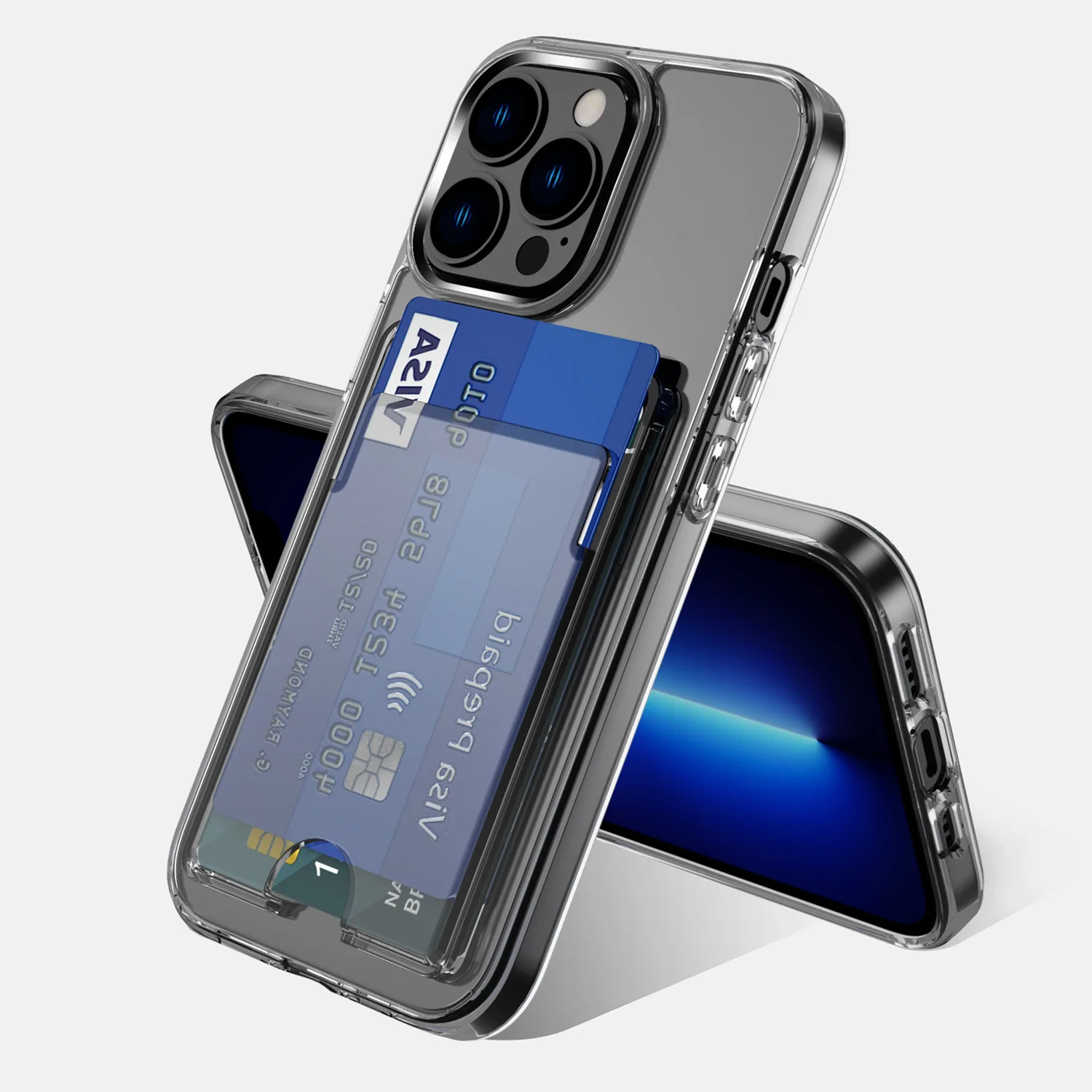 Luxury Transparent Cards Slot Holder Wallet Case | Iphone 12 Pro Max ...