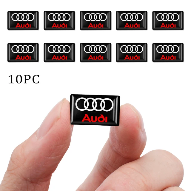 10PCS 3D Car Styling Epoxy Emblem Badge Stickers For Audi A4 B5 B6 A3 ...