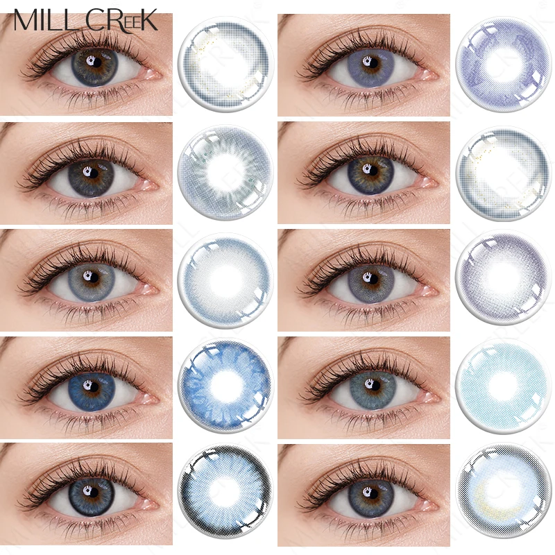 Colored Eye Lenses With Diopter Blue Contact Lenses For Dark Eyes ...