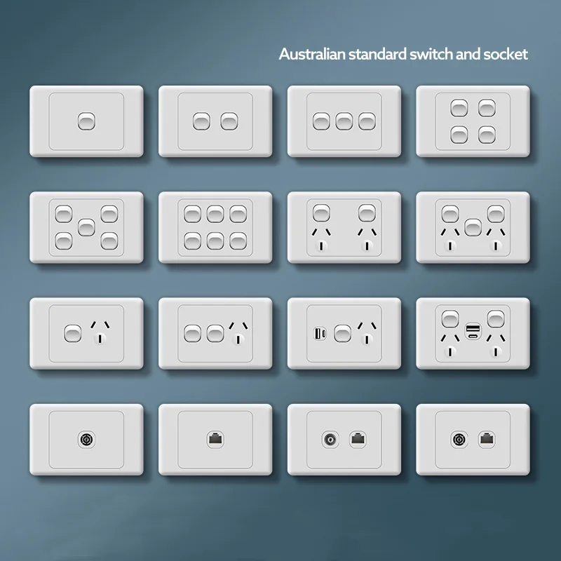 Australia Argentina socket with USB smart type-c fast charging wall ...