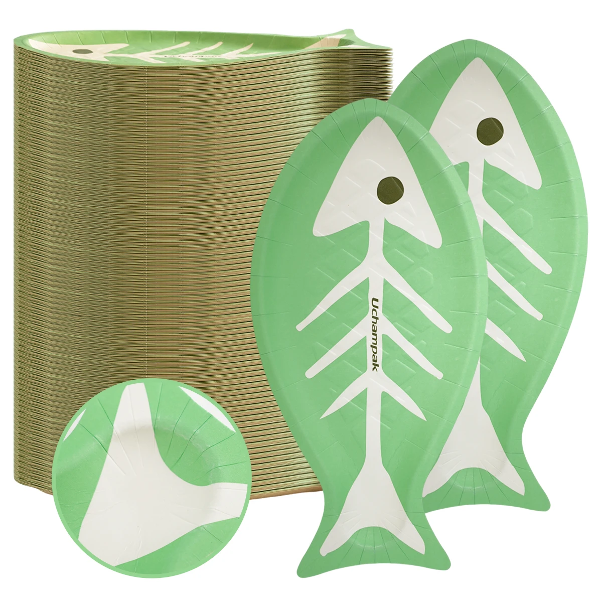10/20pcs Disposable Fish Shape Paper Plates Waterproof Recyclable ...