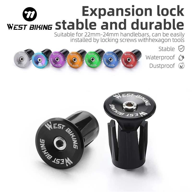 WEST-BIKING-Bike-Handlebar-End-Plugs-Aluminum-Alloy-Bicycle-Grips-Plugs ...