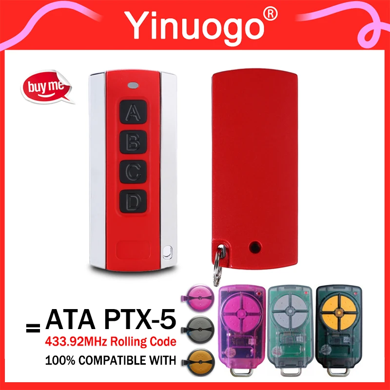 YNG604-For-ATA-PTX5-TrioCode-Remote-Control-Garage-Door-Opener-433 ...
