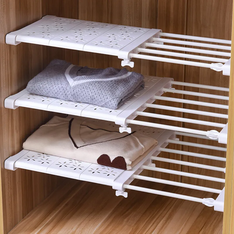 Prateleiras de armazenamento armário ajustável partição roupas rack ...