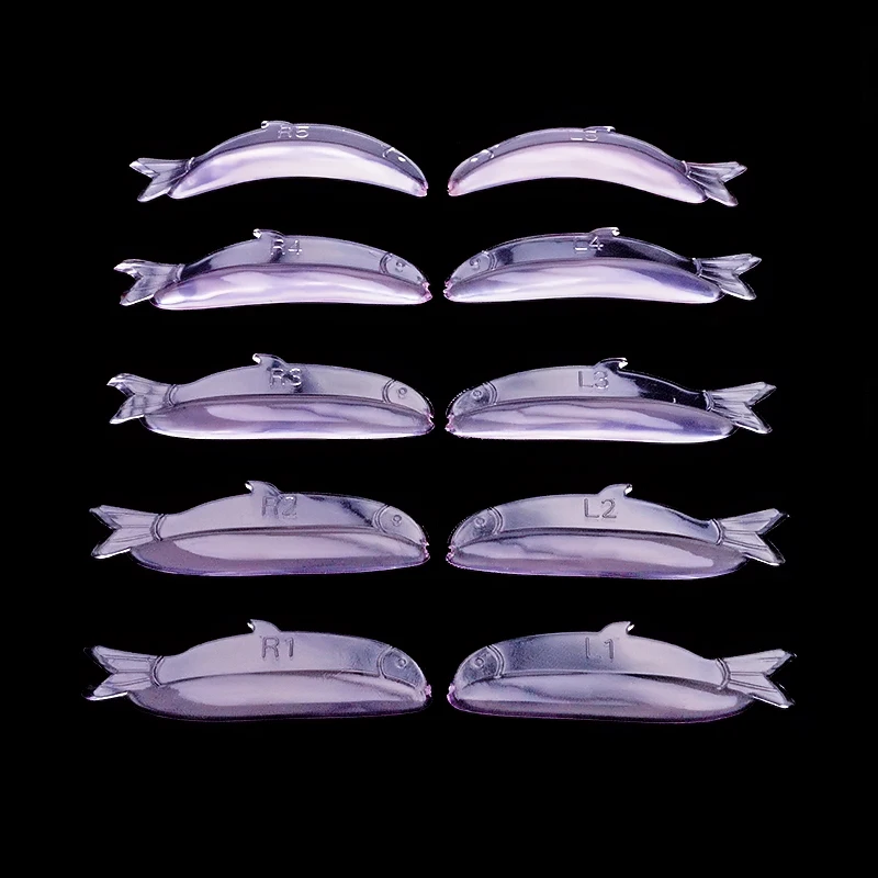 New-5-Pairs-Pink-Eyelash-Extension-Silicone-Pads-Fish-shaped-Lash-Lift ...