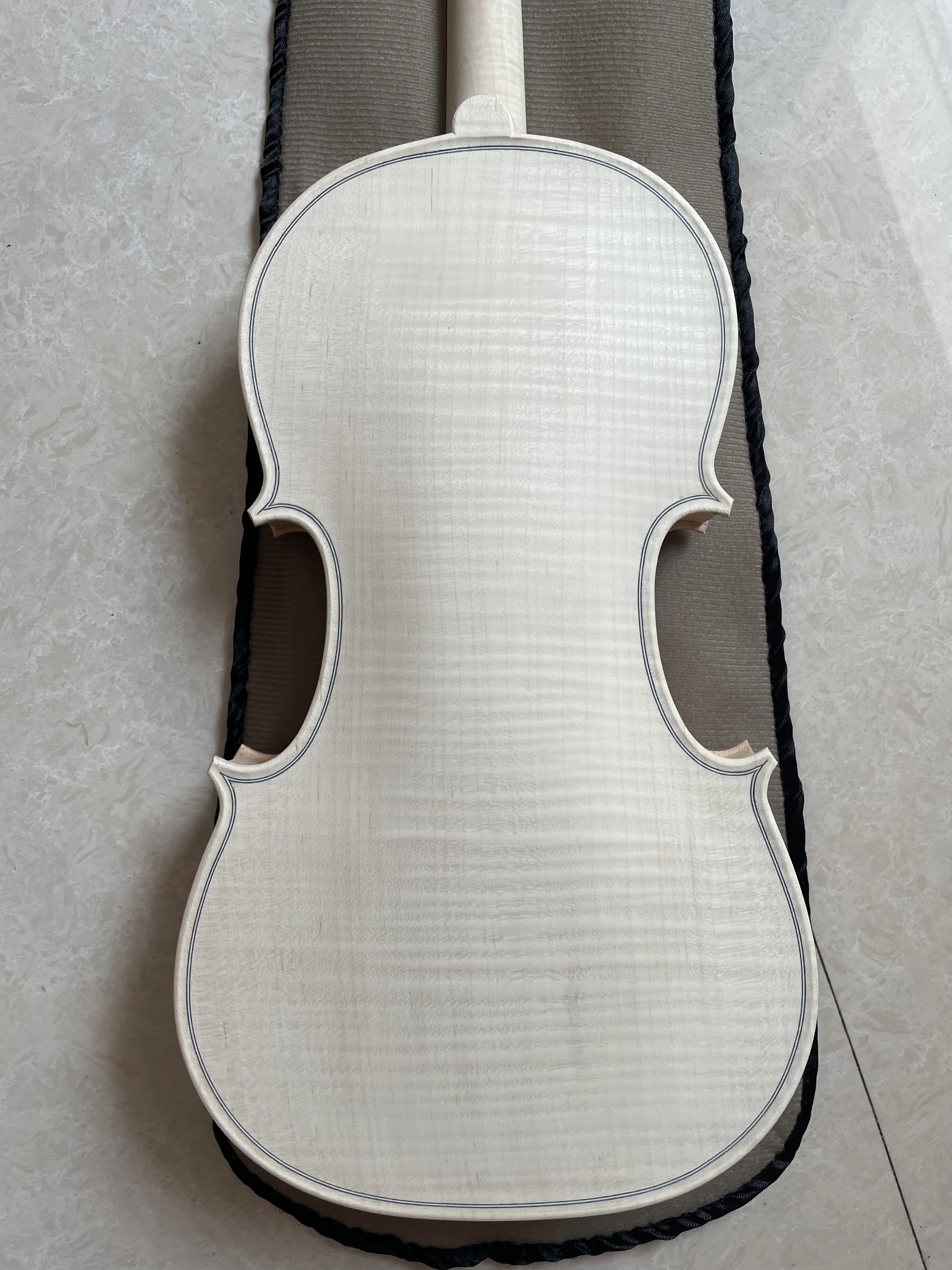 Unfinished Embryo Violin 4/4 White Violin Full Size One Piece Flame ...