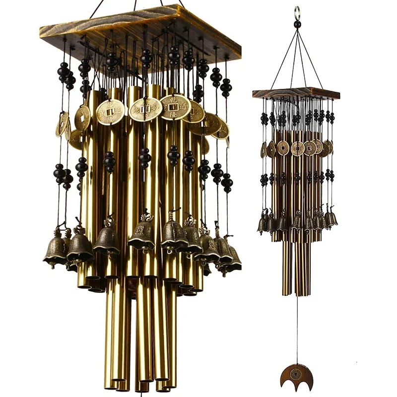 Outdoor Indoor Metal Tube Wind Chime with Copper Bell Large Windchimes ...