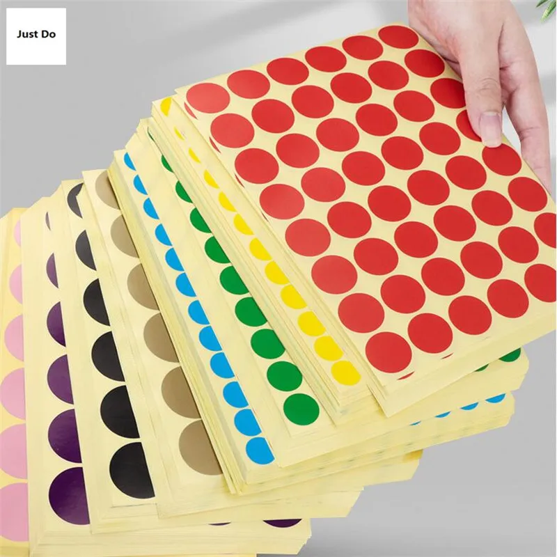 16mm 19mm Round white Circles Round Pink Code Stickers Self Adhesive ...