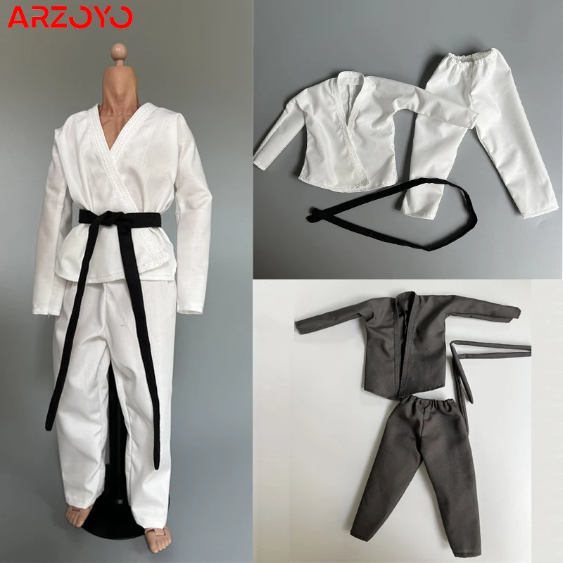 1-6-Scale-Male-Judo-Taekwondo-Tops-Pants-Belt-Costume-Clothes-Model-Fit ...