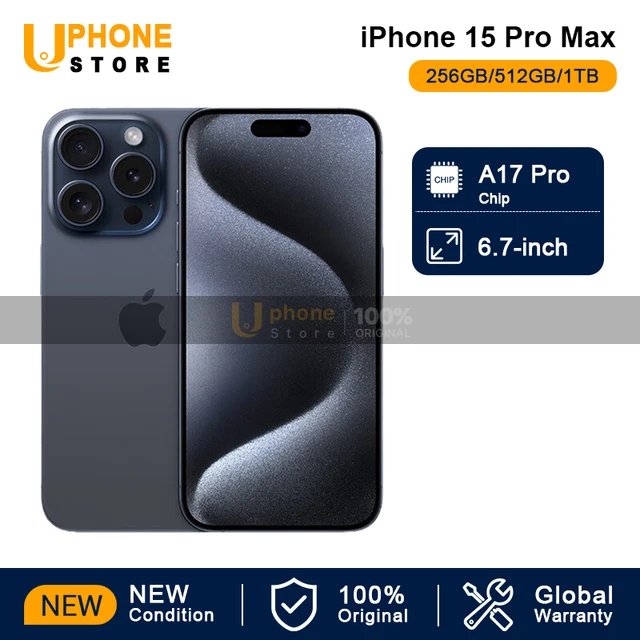 2023 Apple iPhone 15 Pro MAX 8GB RAM 256GB/512GB/1TB ROM A17 Pro Bionic Chip 6.7” Super Retina ...