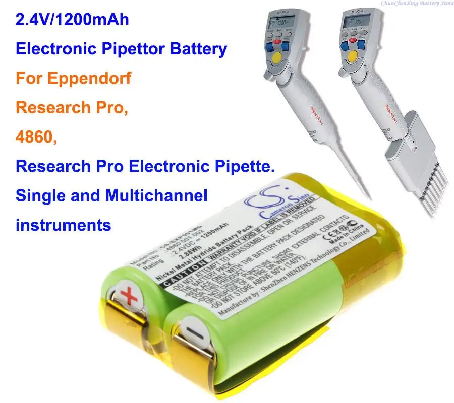 Cameron Sino 1200mAh Electronic Pipettor battery for Eppendorf Research ...