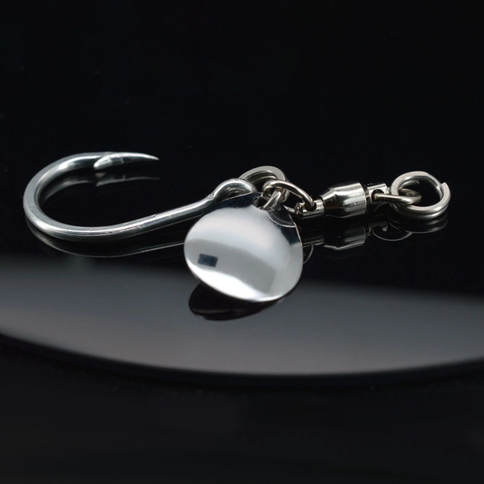Rotating Spinner Fishing Lure Single Hook Swivel Spoon Bait For ...