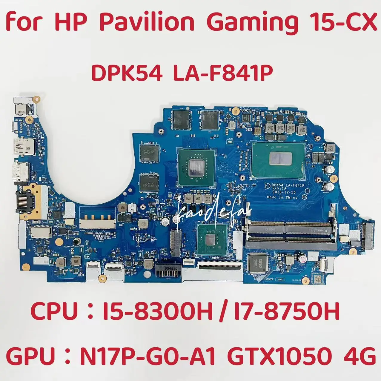 DPK54-LA-F841P-For-HP-Pavilion-15-CX-Laptop-Motherboard-CPU-I5-8300H-I7 ...