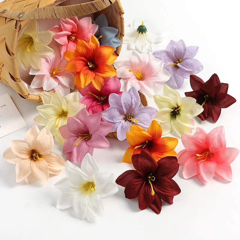 10-20Pcs-Artificial-Flowers-Heads-9cm-Fake-Flowers-For-Home-Decor ...
