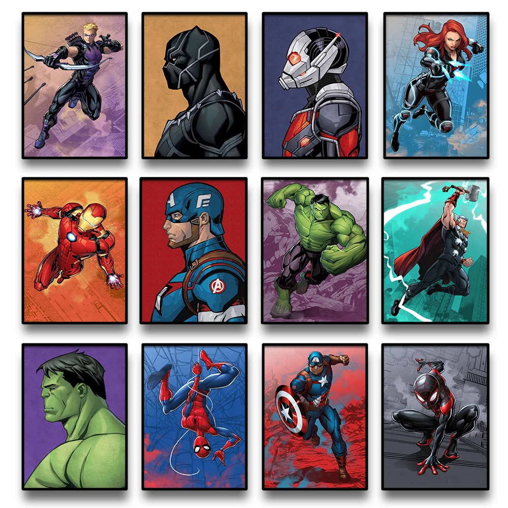 Marvel ATIONS End Poster, Iron Man, services.com America, Avengers Canvas Painting, Wall Art ...