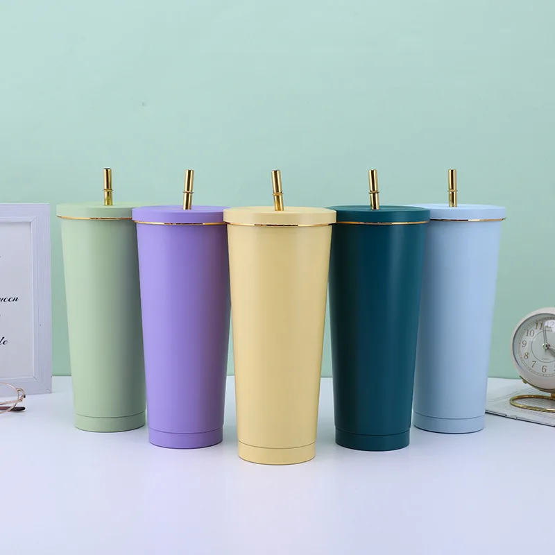500ml-Stainless-Steel-Straw-Cup-Insulated-Coffee-Cup-With-Lid-Drink ...
