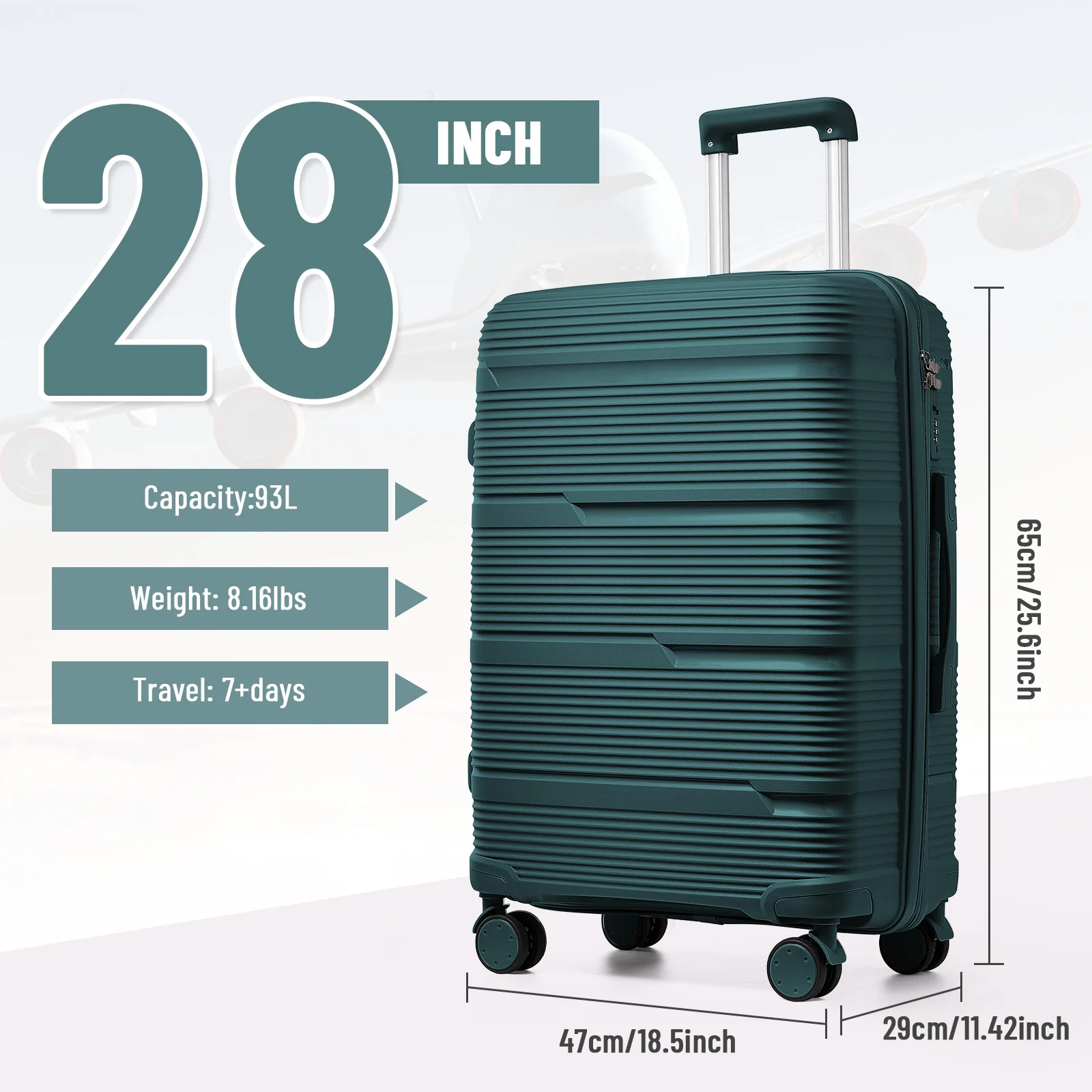 2024-New-Design-Travel-Suitcase-Rolling-Women-Men-Carry-on-Travel ...