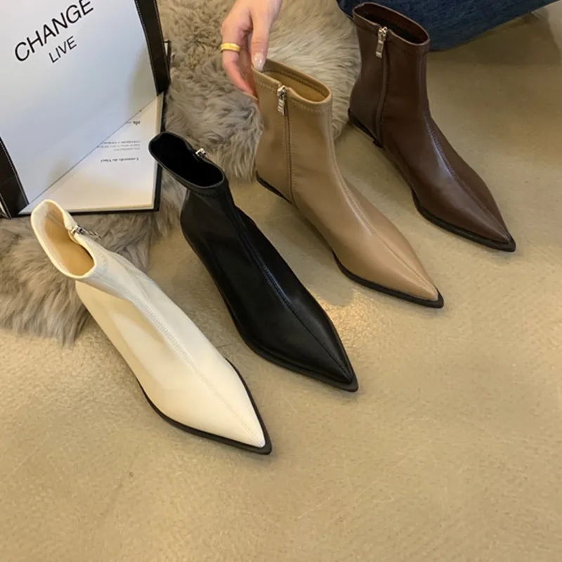 Bailarinas-Botas-de-punta-estrecha-para-mujer-botines-de-tac-n-alto ...