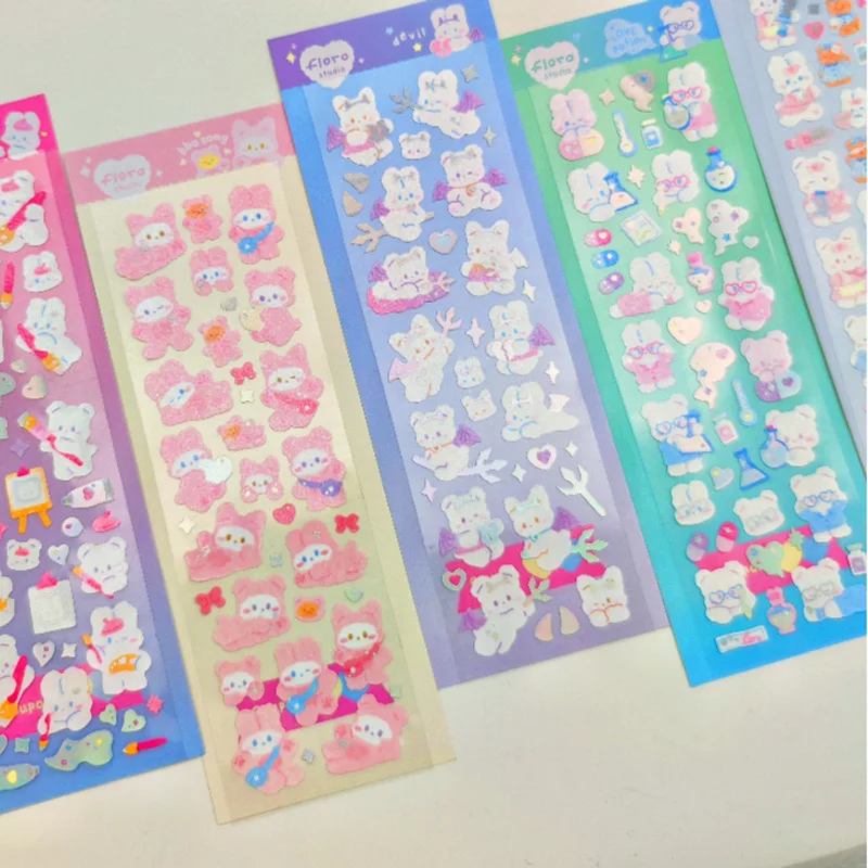 Korean-Cute-Cartoon-Bunny-Sticker-For-Scrapbook-DIY-Sticker-for-Diary ...