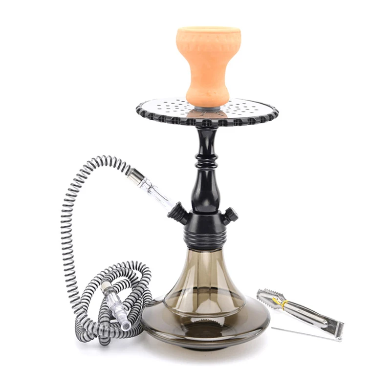 Arabian-Hookah-Set-Acrylic-Medium-Single-Pipe-Shisha-Ceramic-Bowl-Pipe ...