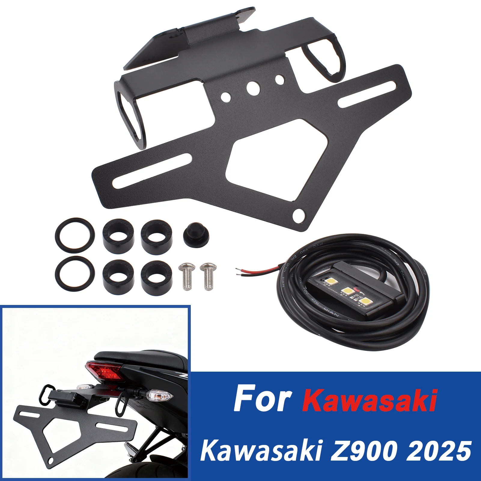 For Kawasaki Z900 2025 2026 Motorcycle Short Tail Tidy License Plate ...